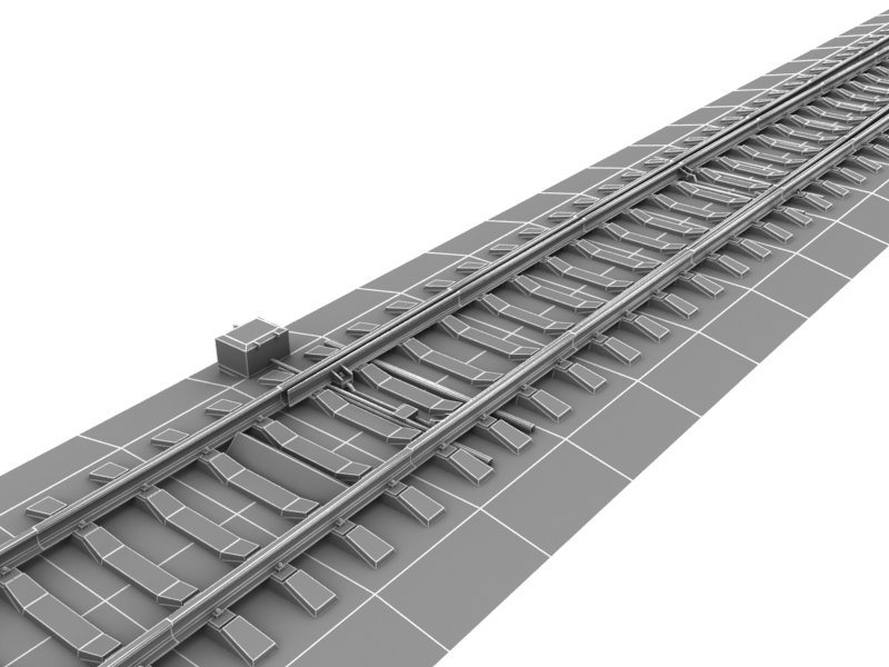 Rails pack 3D Model in Train 3DExport