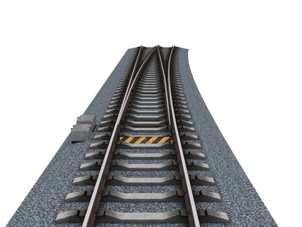 Rails pack 3D Model in Train 3DExport