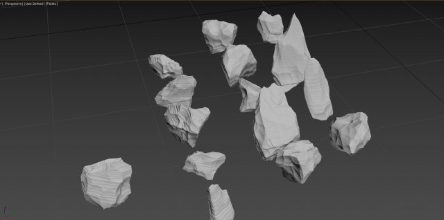 Obsidian rocks HD pack 15 pieces 3D Model in Miscellaneous 3DExport