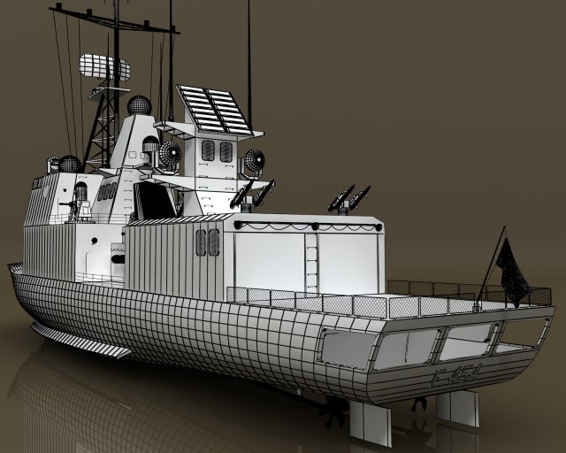frigate 3D Model in Cruiser 3DExport