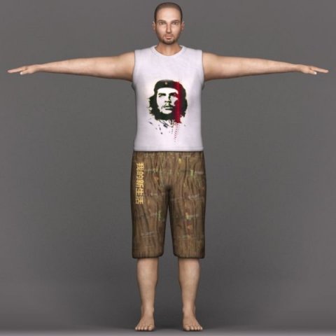 jan 3D Model in Man 3DExport