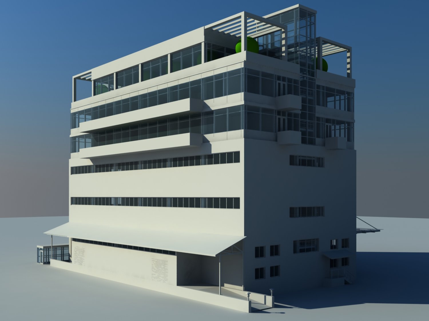 Office building 3D Model in Buildings 3DExport