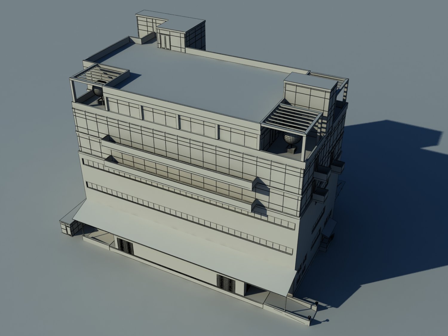 Office building 3D Model in Buildings 3DExport