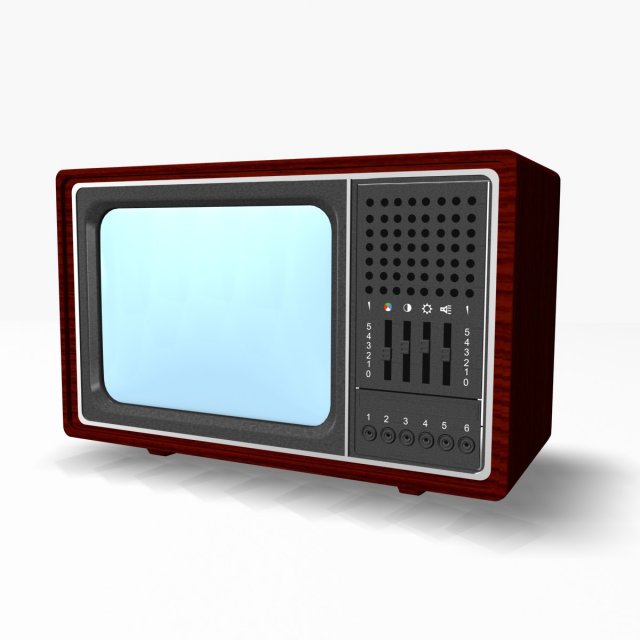 retro tv 3D Model in TV 3DExport