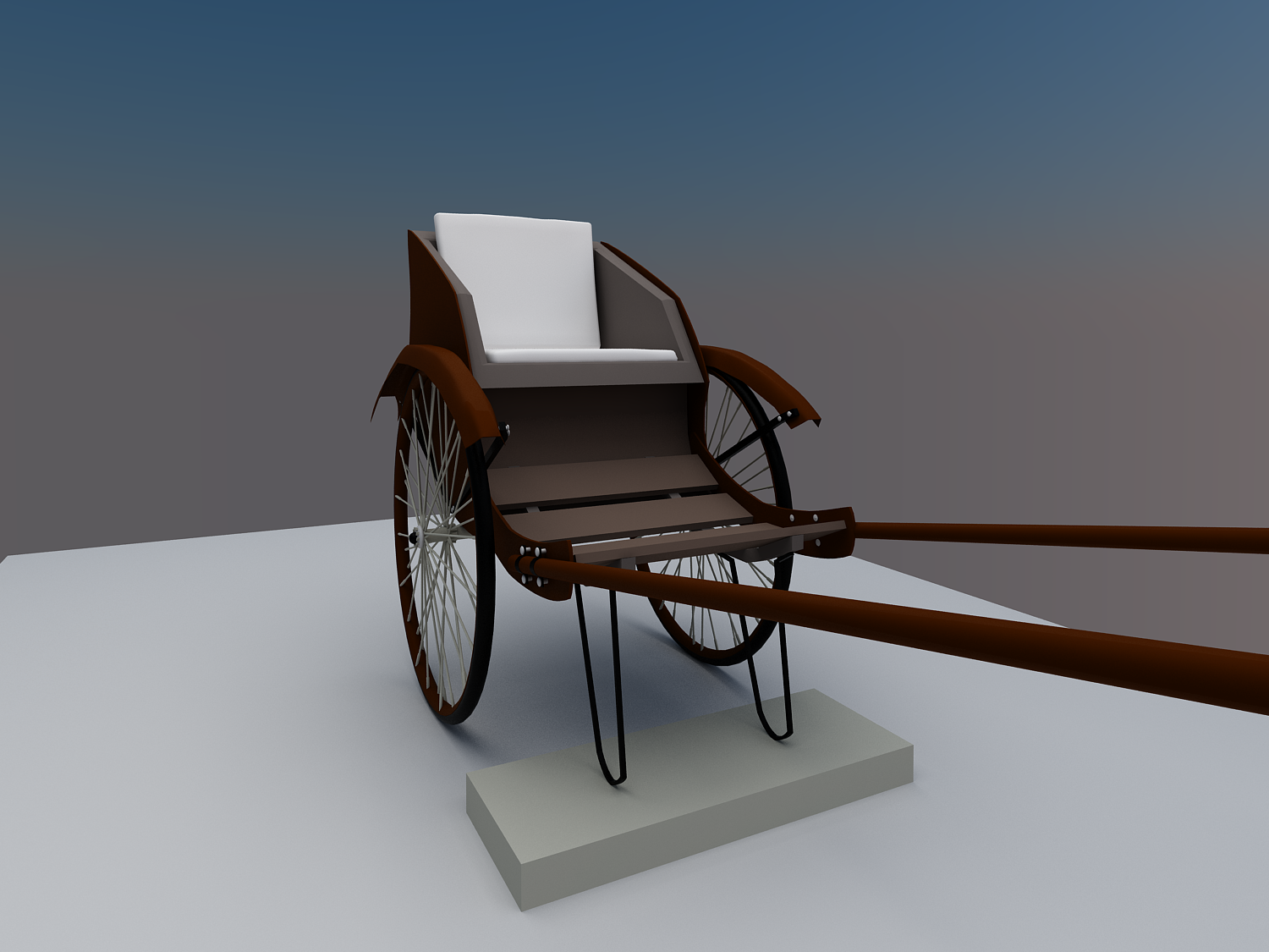 Rickshaw 3D Model in Cart 3DExport
