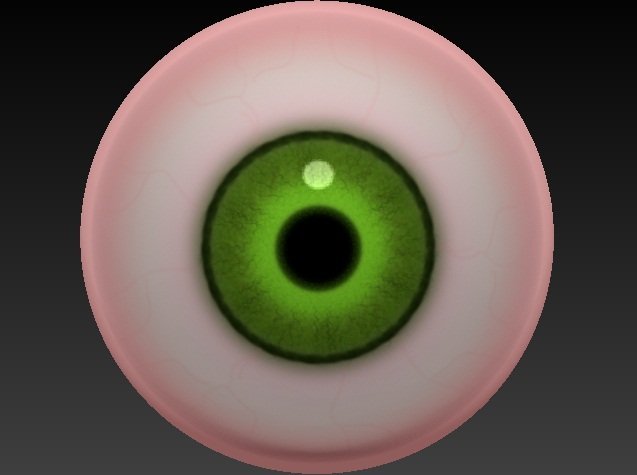 realistic eye green CG Textures in People 3DExport