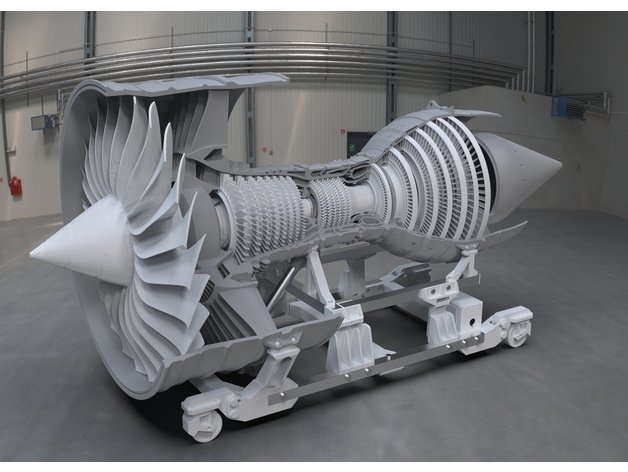 Trent 900 jet engine assembly 3D Print Model in Engineering 3DExport