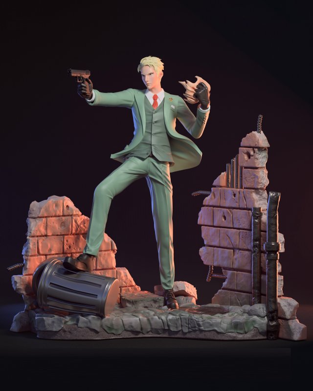 Loid Forger Spy Family Assembly 3D Print Model in Figurines 3DExport