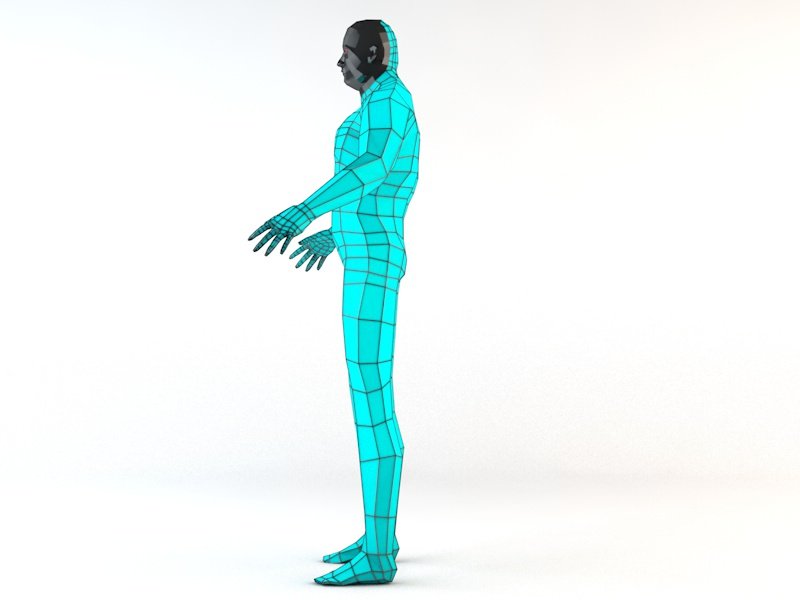 Futuristic Male Human Game Character 3D Model in Man 3DExport