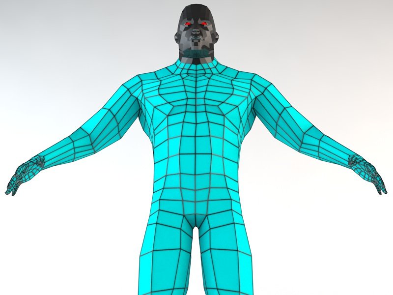 Futuristic Male Human Game Character 3D Model in Man 3DExport