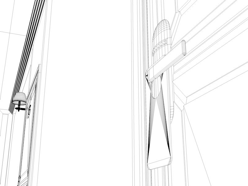 Fancy Hotel Corridor Ready to Render 3D Model in Hall 3DExport