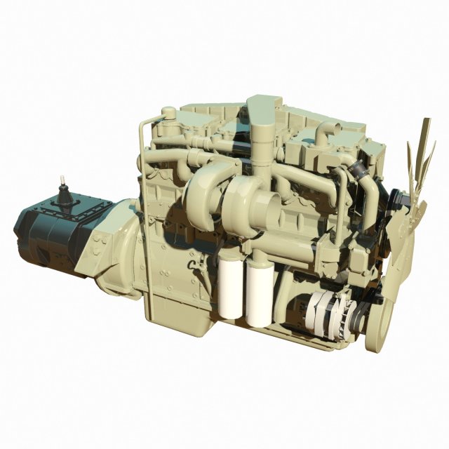 diesel engine 3D Model in Parts 3DExport