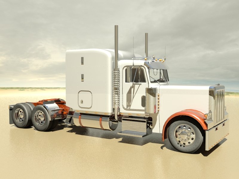 P379 Semi Truck 3D Model in Truck 3DExport