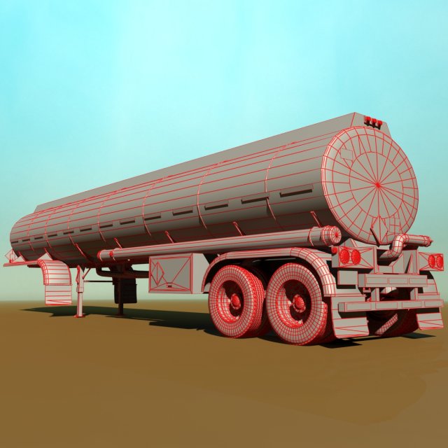 tanker trailer 3D Model in Trailers 3DExport