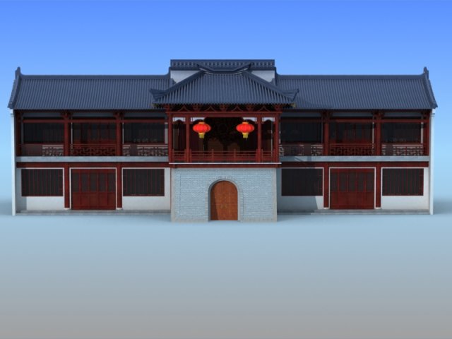 chinese building 13 3D Model in Buildings 3DExport