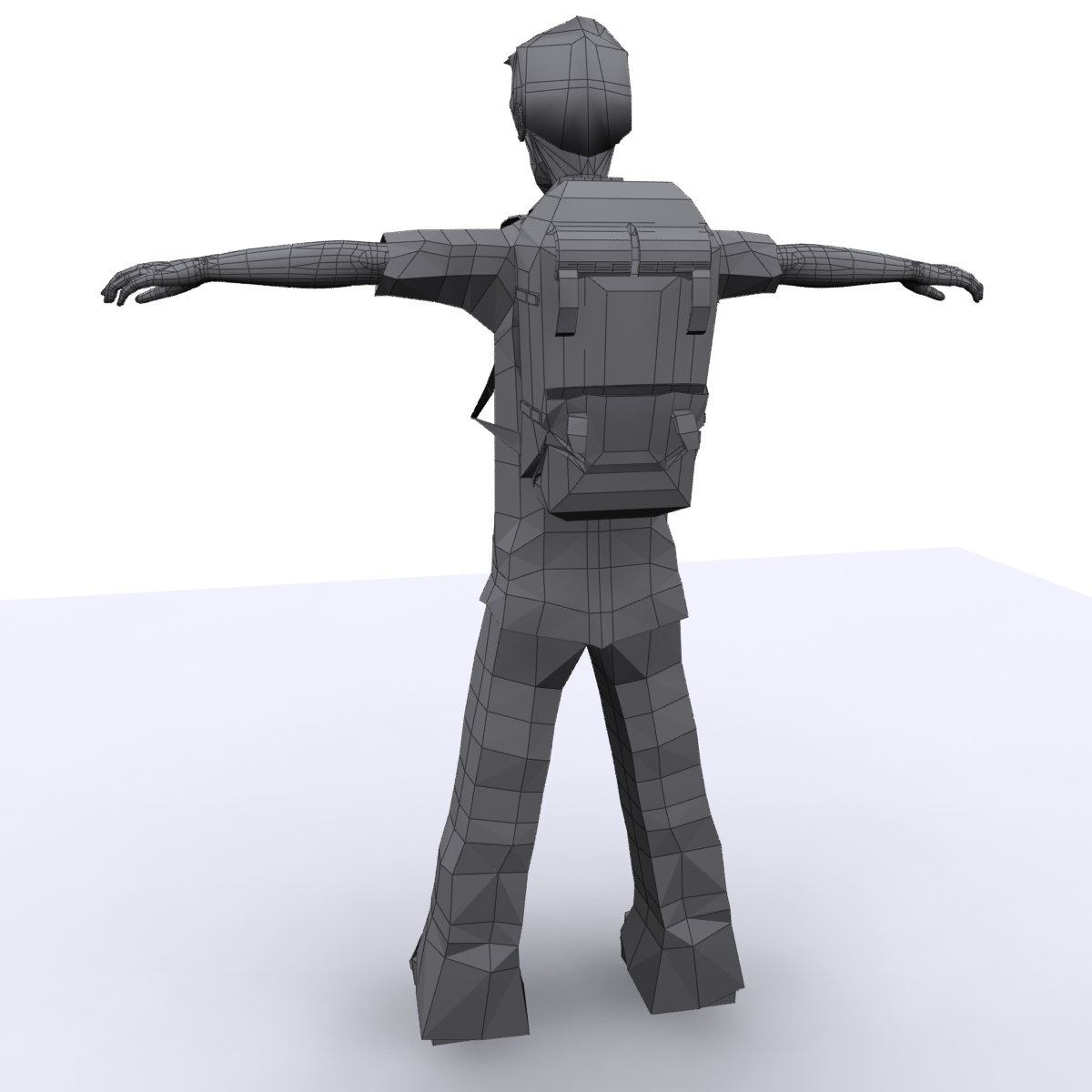 LOW POLY CHARACTER IN MAX 2010 3D Model in Man 3DExport