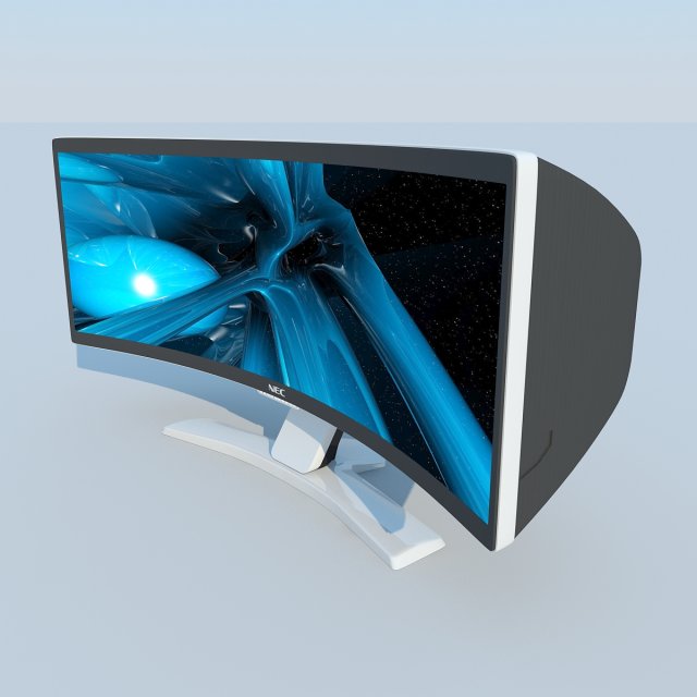 nec crv43 lcd display max 2011 3D Model in Video 3DExport