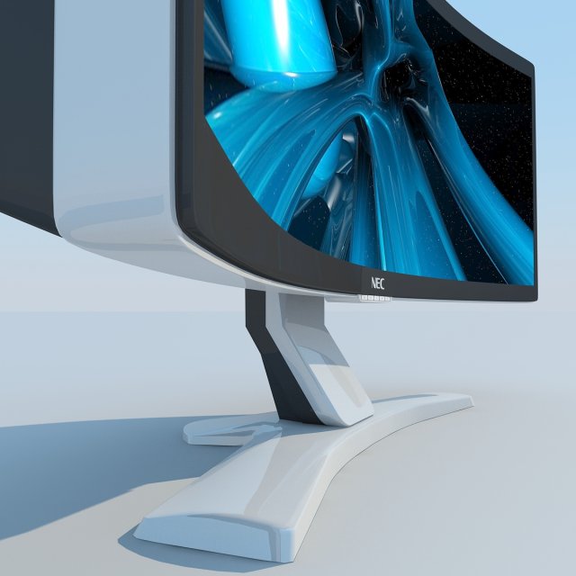 nec crv43 lcd display max 2011 3D Model in Video 3DExport