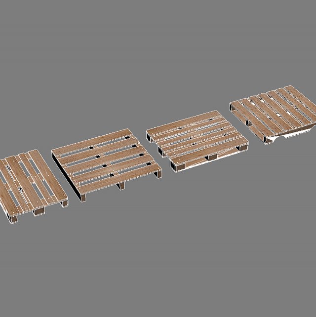 wood pallets 3D Model in Shipping Containers 3DExport