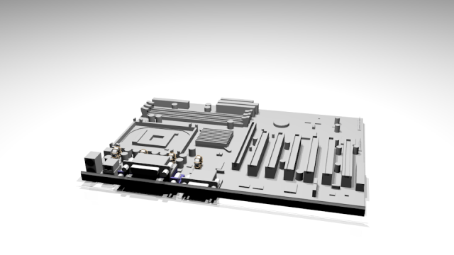 motherboard computer desktop 3D Model in Computer 3DExport