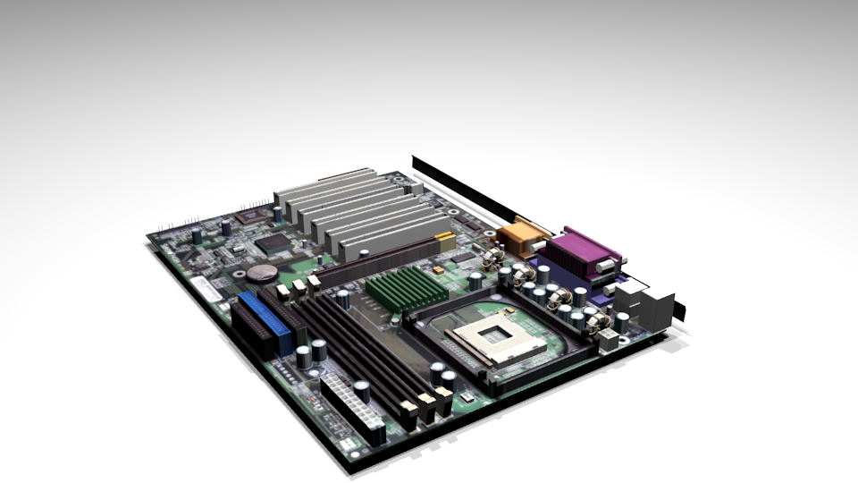 Motherboard computer desktop 3D Model in Computer 3DExport
