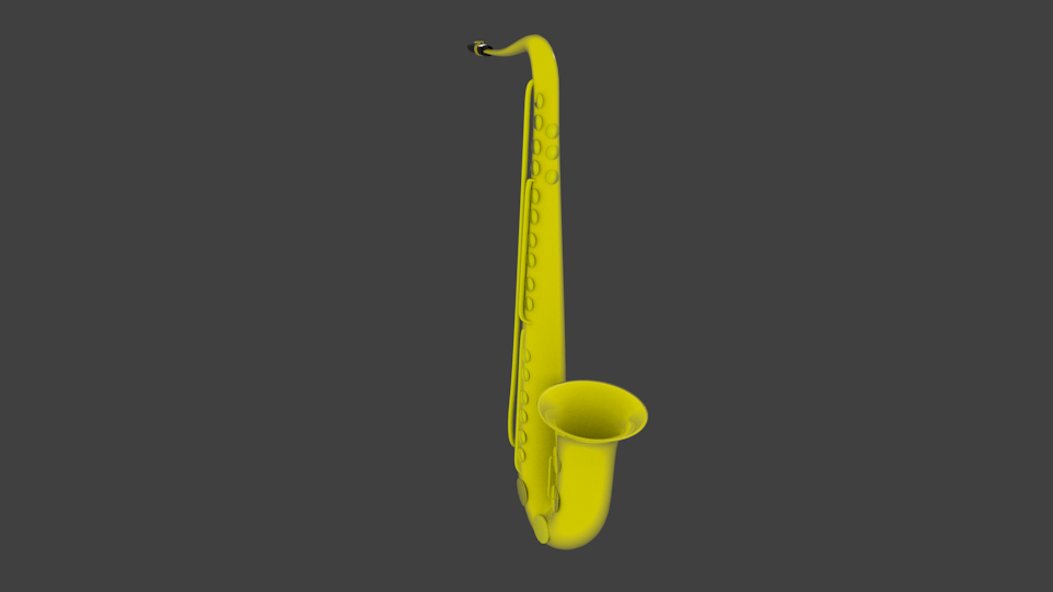 Saxophone 3D Model in Brass 3DExport
