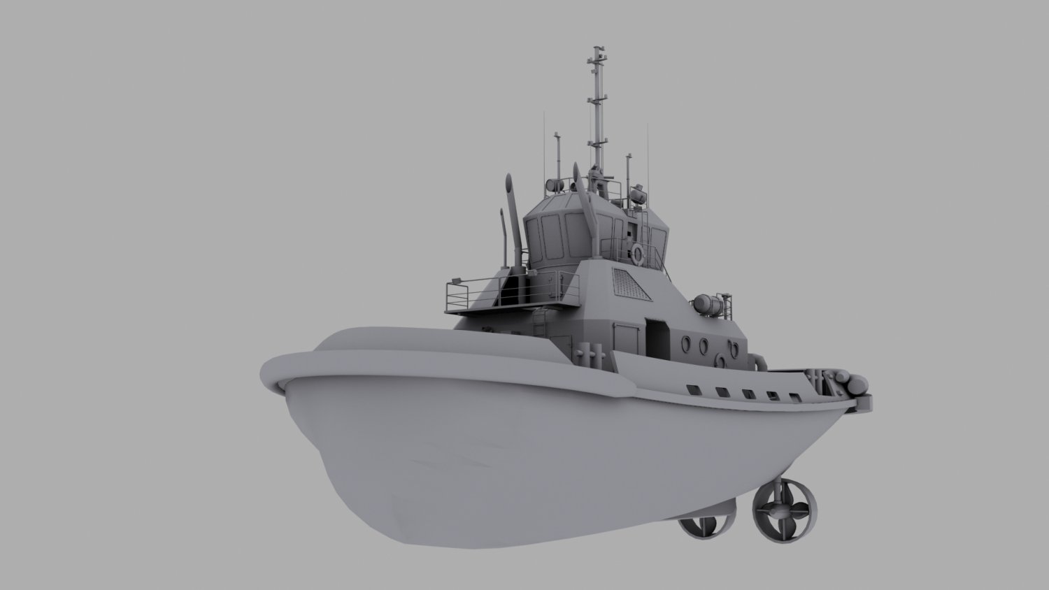 Tug Boat 3D Model in Commercial 3DExport