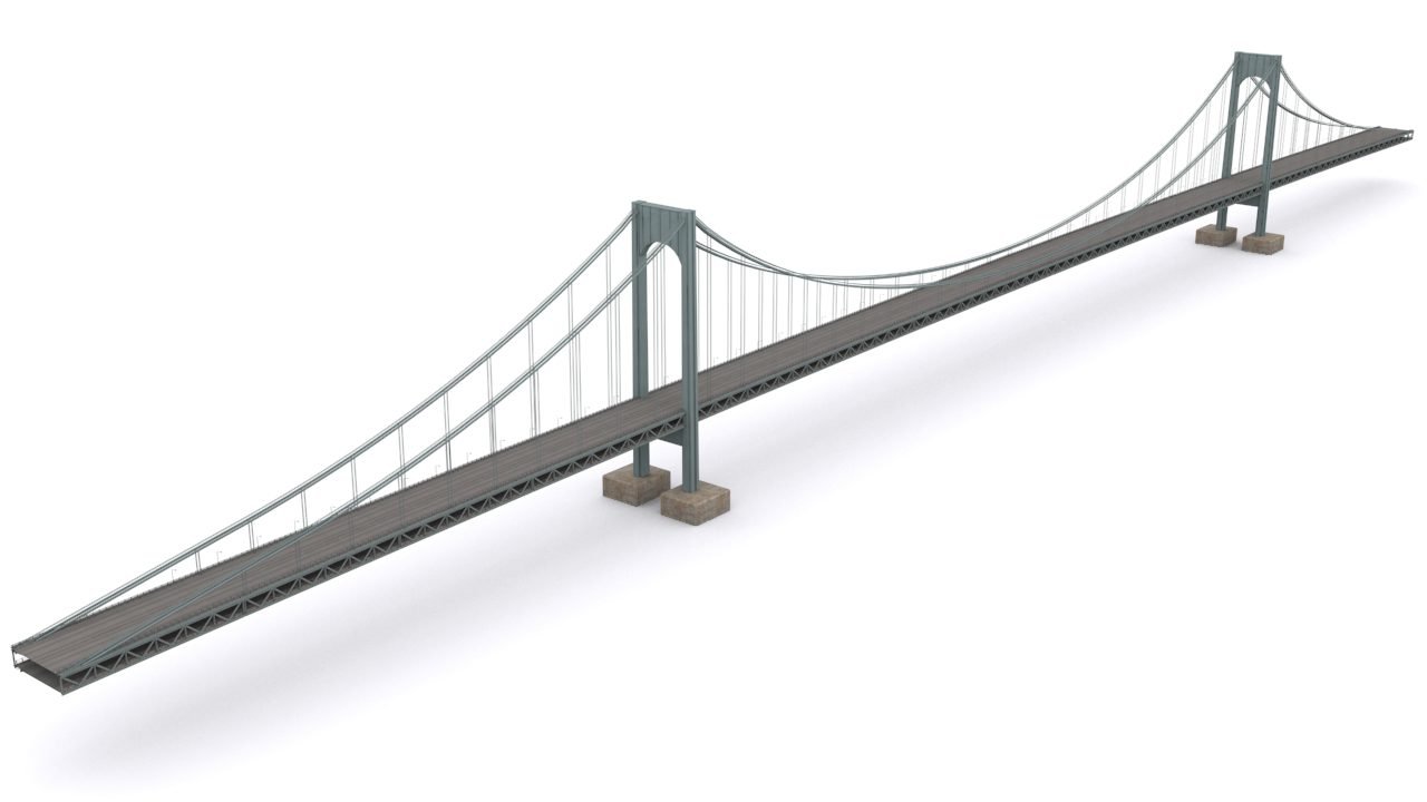 verrazano narrows bridge 3D Models in Bridge 3DExport