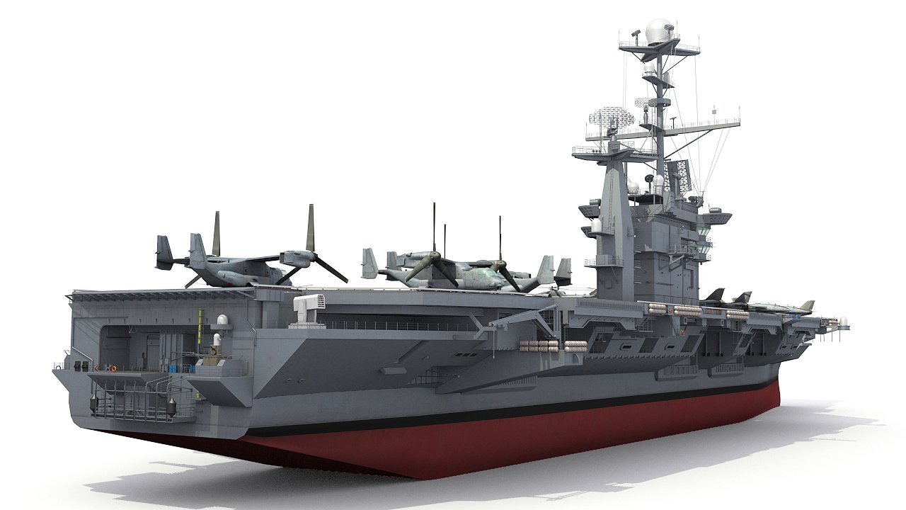Aircraft carrier 3D Model in Cruiser 3DExport