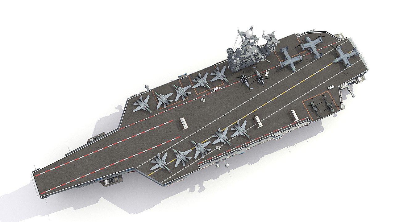 Aircraft carrier 3D Model in Cruiser 3DExport