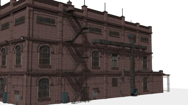 Old factory 3D Model in Buildings 3DExport
