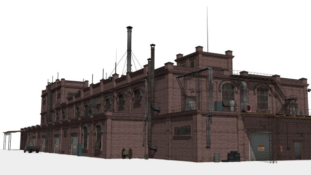 Old factory 3D Model in Buildings 3DExport