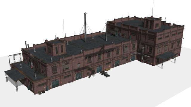 Old factory 3D Model in Buildings 3DExport