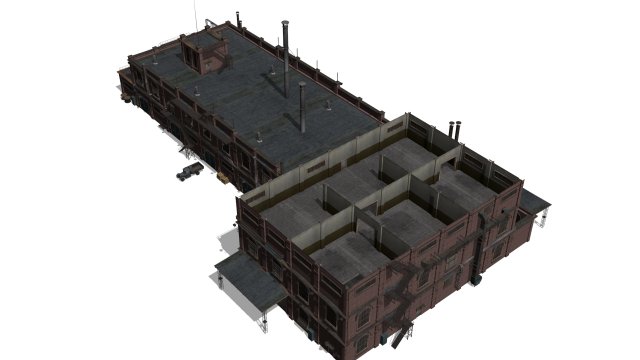 Old factory 3D Model in Buildings 3DExport