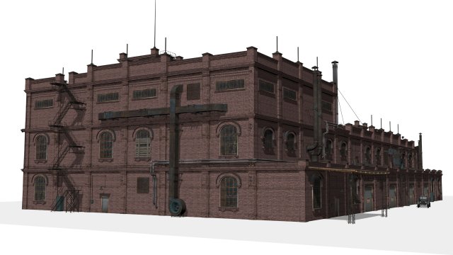 Old factory 3D Model in Buildings 3DExport