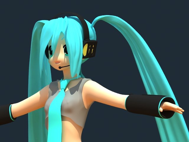 miku miku 3D Model in Cartoon 3DExport