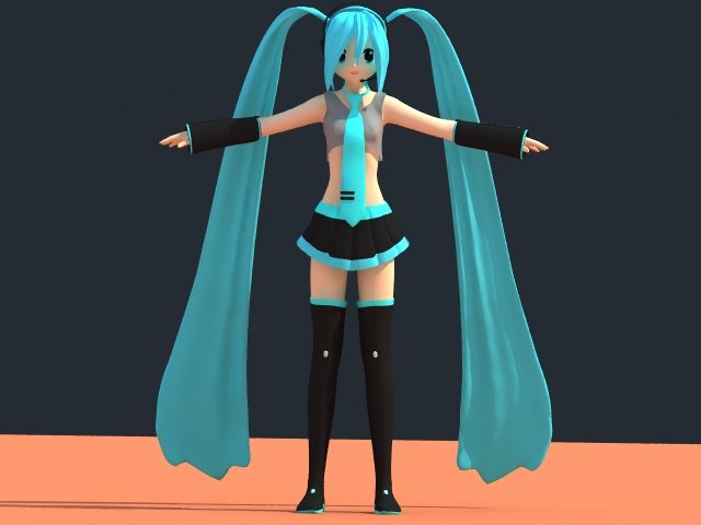 miku miku 3D Model in Cartoon 3DExport