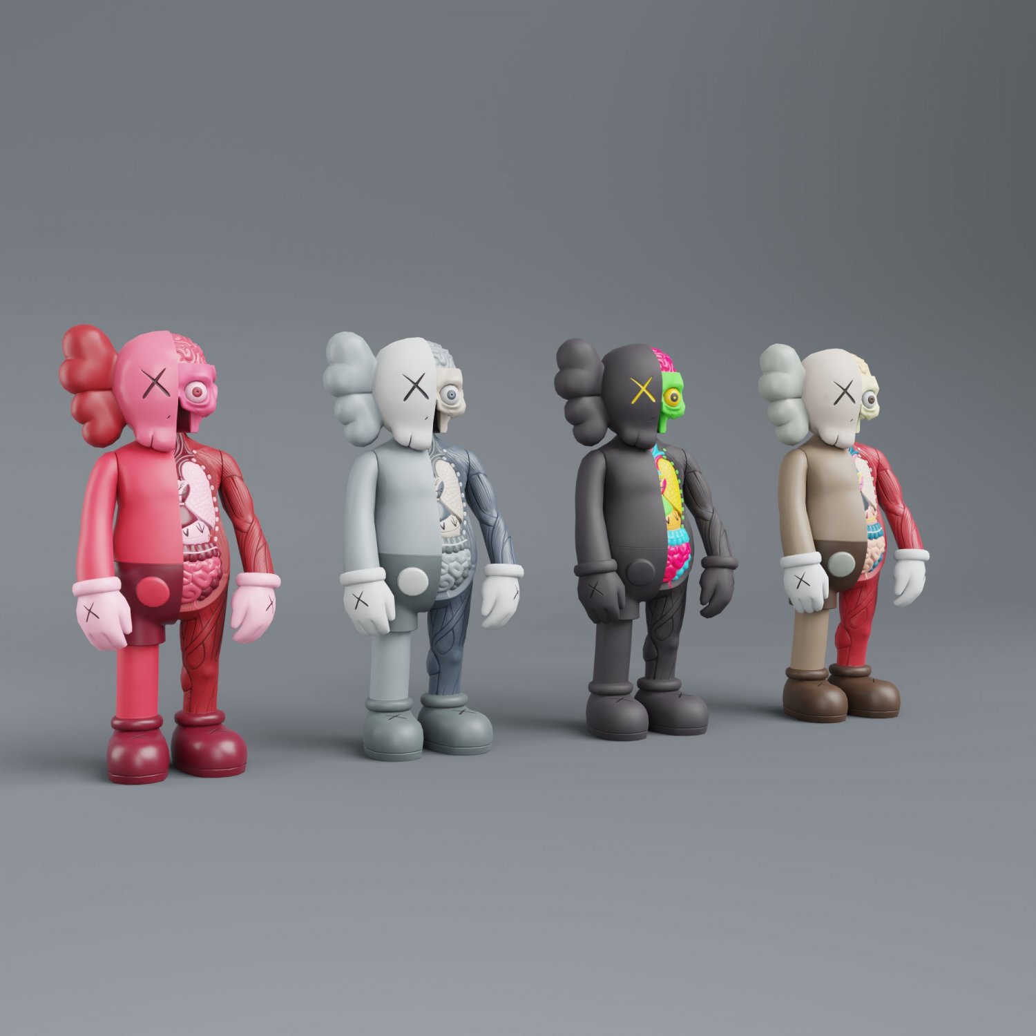 KAWS Flayed Lowpoly PBR 3D Model in Cartoon 3DExport