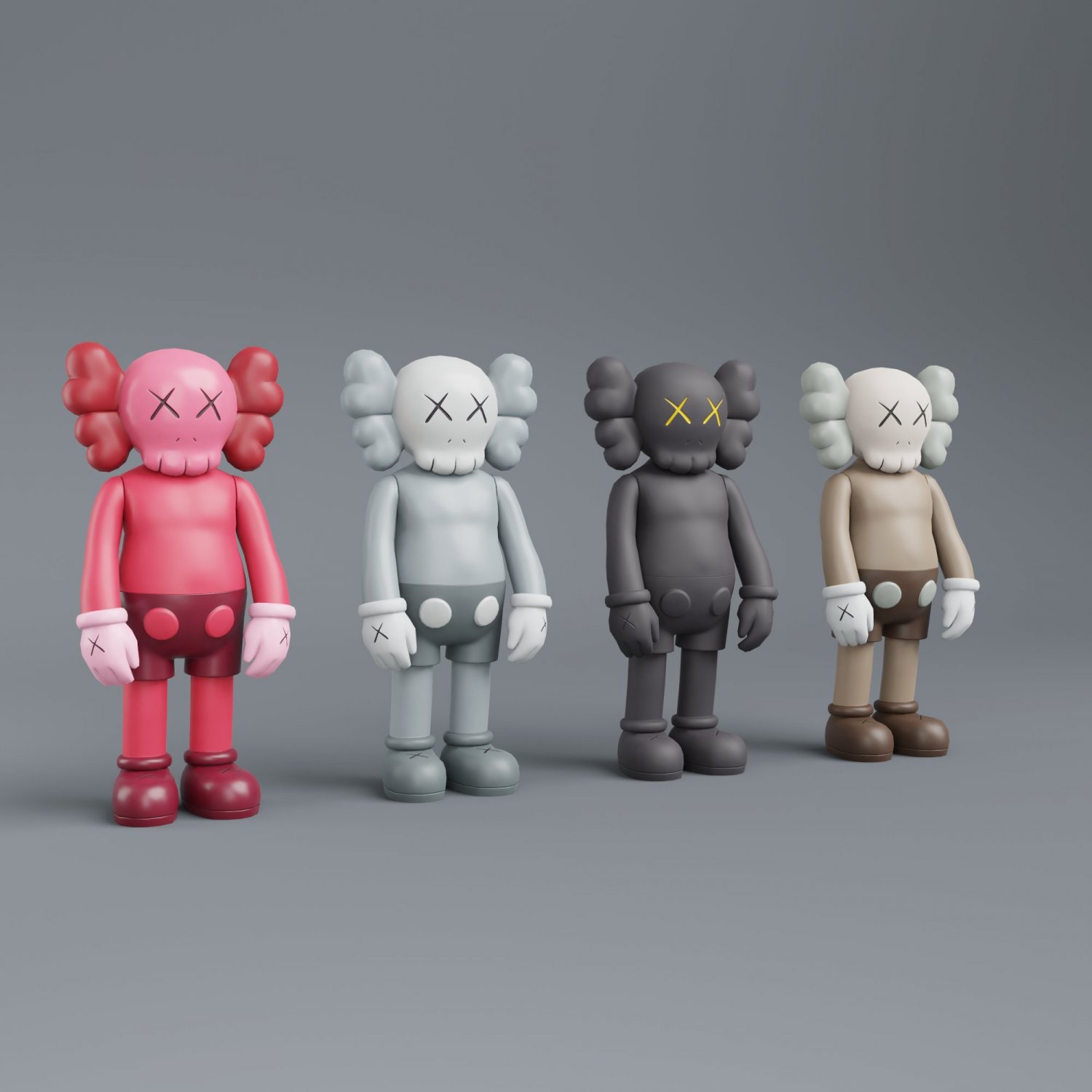 KAWS Flayed Lowpoly PBR 3D Model in Cartoon 3DExport
