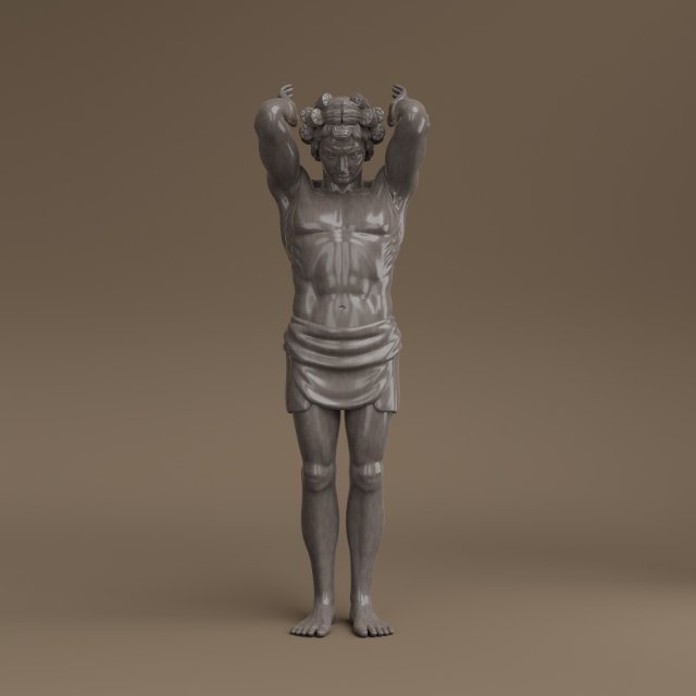 Atlant statue 3D Model in Sculpture 3DExport