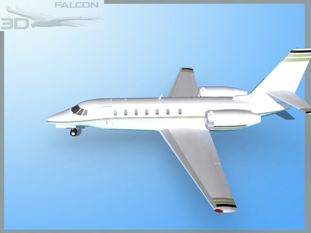 falcon3d citation sovereign c680 f02 3D Model in Jet 3DExport