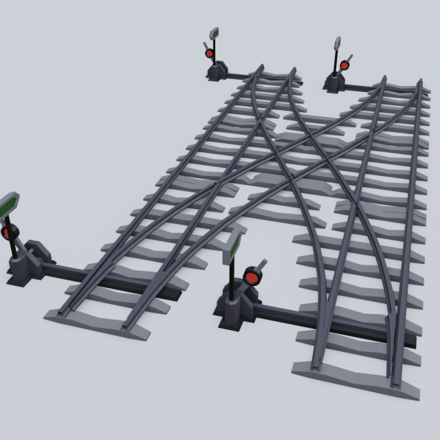 railway rails 3D Model in Train 3DExport