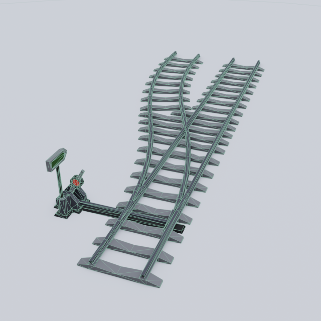 railway rails 3D Model in Train 3DExport