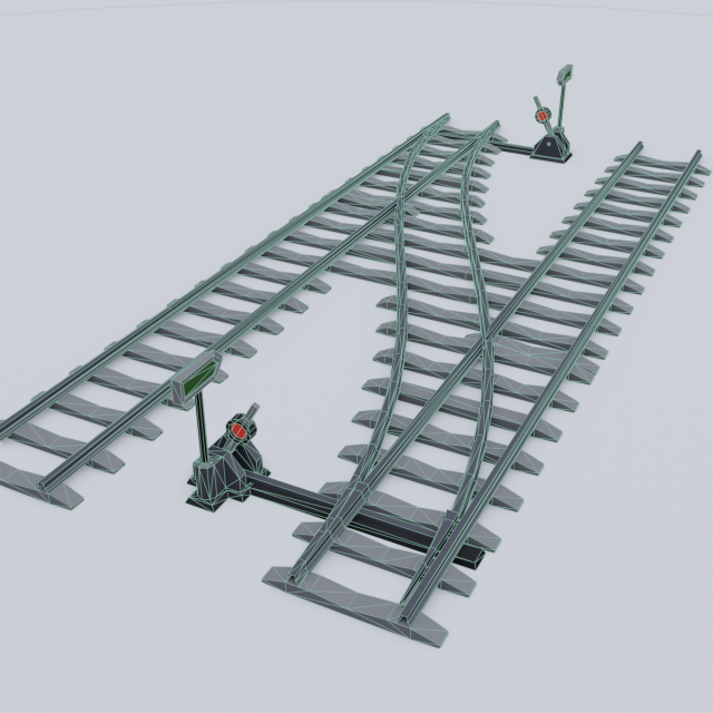 railway rails 3D Model in Train 3DExport