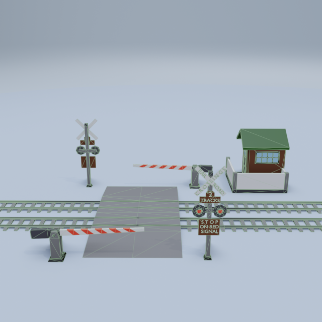 railroad crossing 3D Model in Train 3DExport