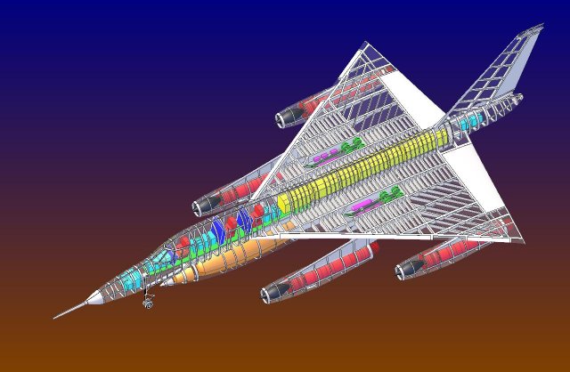 B-58 Strategic Aircraft Solid Assembly Model 3D Model in Bomber 3DExport