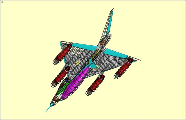 B-58 Strategic Aircraft Solid Assembly Model 3D Model in Bomber 3DExport