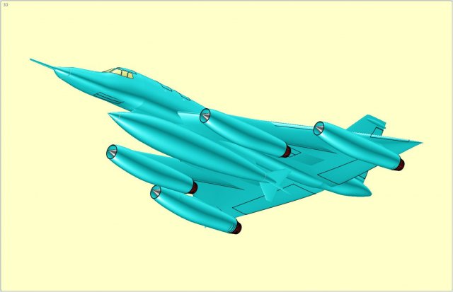 B-58 Strategic Aircraft Solid Assembly Model 3D Model in Bomber 3DExport