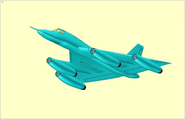 B-58 Strategic Aircraft Solid Assembly Model 3D Model in Bomber 3DExport