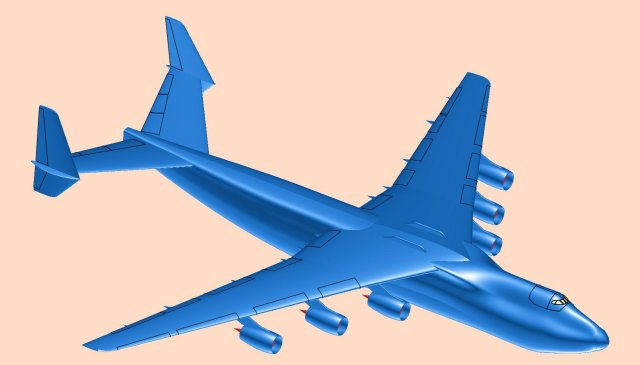 Antonov An-225 Cargo Aircraft Solid Assembly Model 3D Model in ...